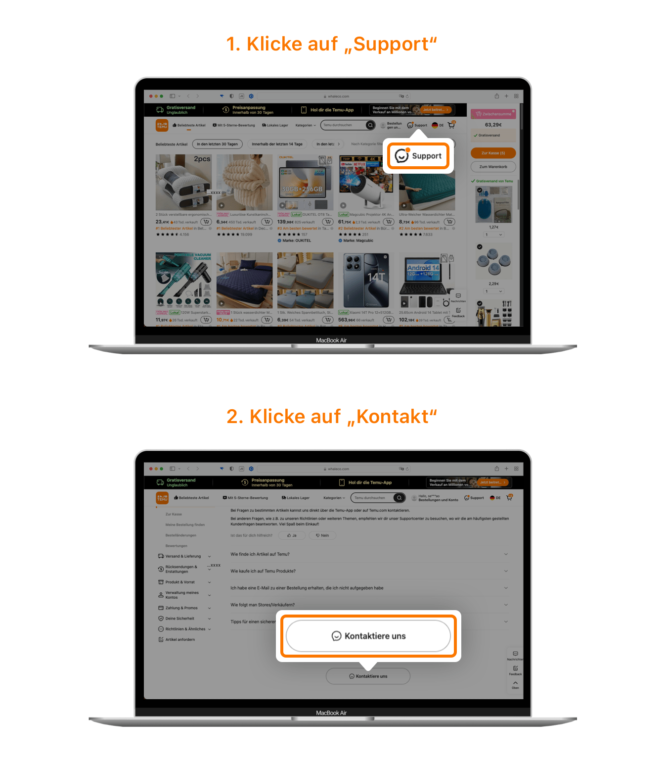 Temu Germany - Support Center & FAQ