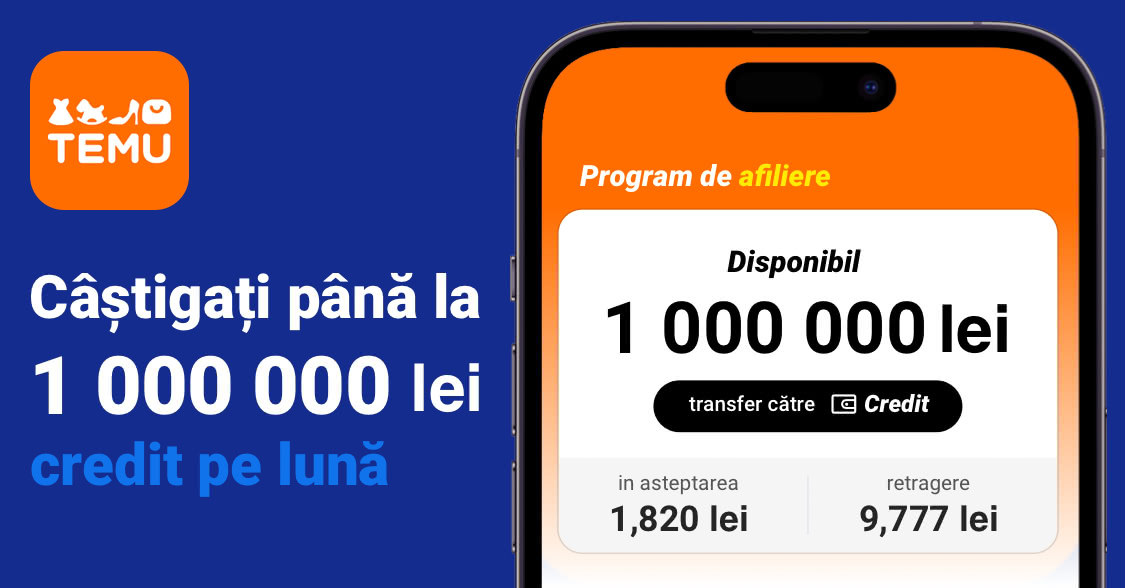 Program de afiliere - Temu Moldova