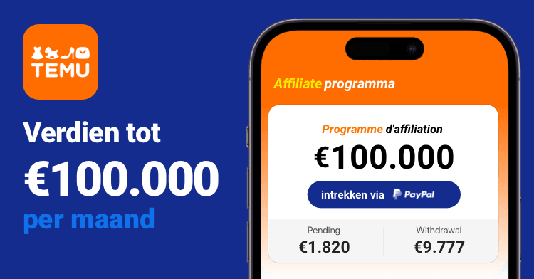 Partnerprogramma - Temu Netherlands