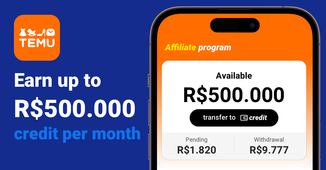 Affiliate Program - Temu Brazil
